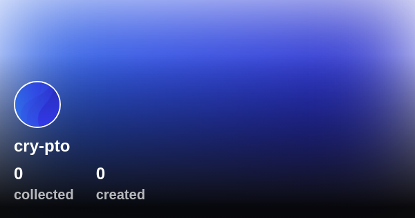 Cry Pto Profile Opensea