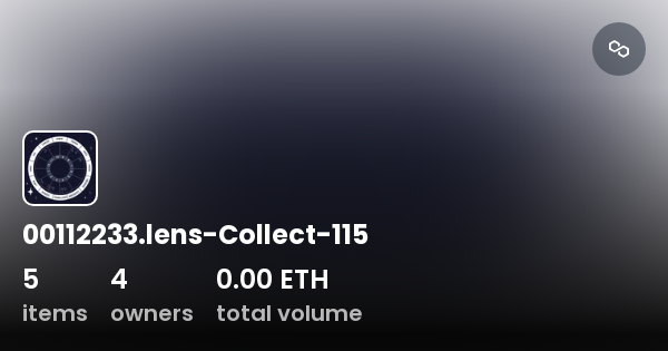 00112233 Lens Collect 115 Collection Opensea