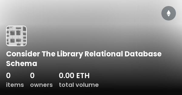 Consider The Library Relational Database Schema - Collection | OpenSea Consider The Library Relational Database Schema - Collection | OpenSea