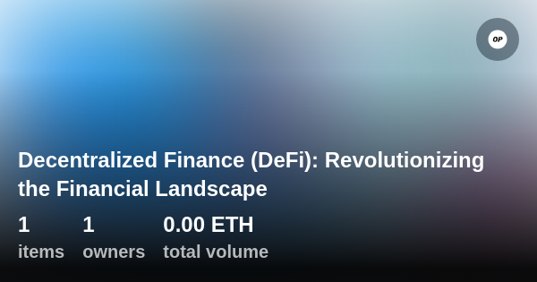 Decentralized Finance (DeFi): Revolutionizing the Financial Landscape ... Decentralized Finance (DeFi): Revolutionizing the Financial Landscape ...