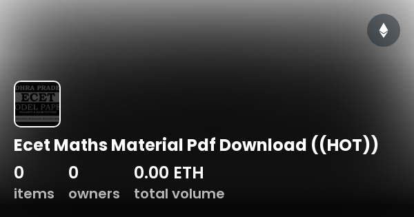Ecet Maths Material Pdf Download ((HOT)) - Collection | OpenSea Ecet Maths Material Pdf Download ((HOT)) - Collection | OpenSea