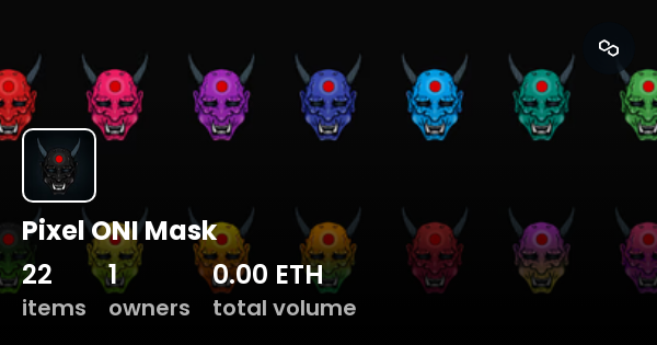 Pixel Oni Mask Collection Opensea