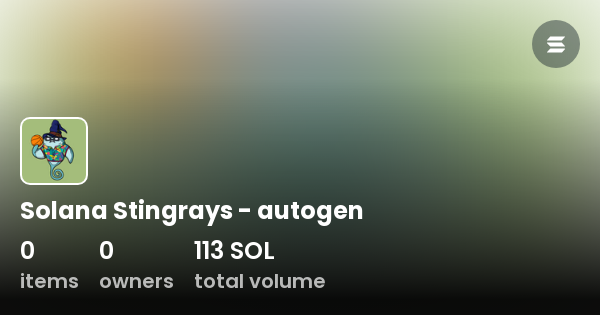 Solana Stingrays - autogen - Collection | OpenSea Solana Stingrays - autogen - Collection | OpenSea